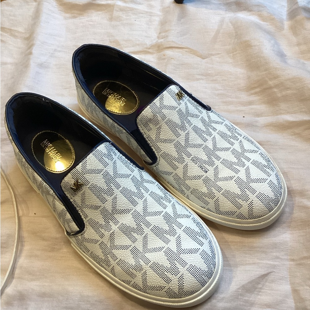 Michael Kors Keaton Slip On Mk Logo Sneakers Sz.8.5 - Gem
